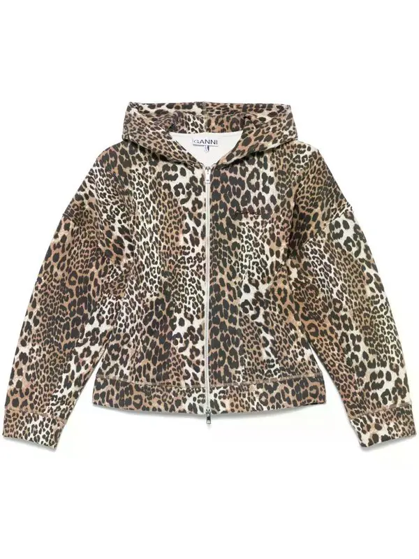 GANNI Leopard-print Hoodie