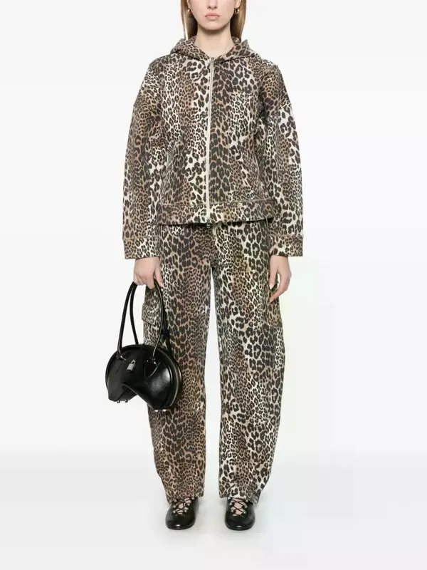 GANNI Leopard-print Hoodie