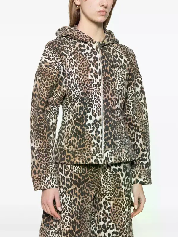 GANNI Leopard-print Hoodie