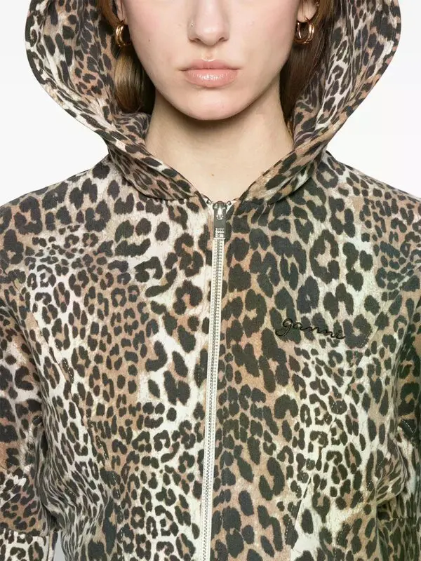 GANNI Leopard-print Hoodie
