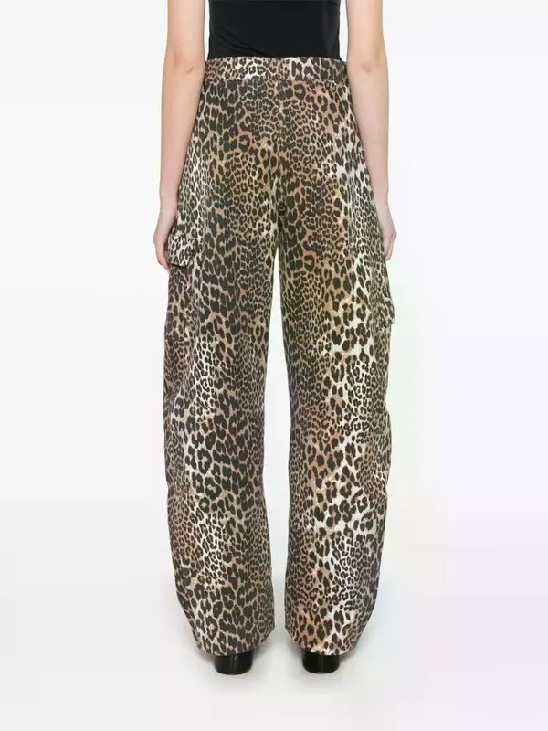 GANNI Leopard-print Trousers