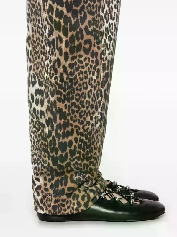 GANNI Leopard-print Trousers