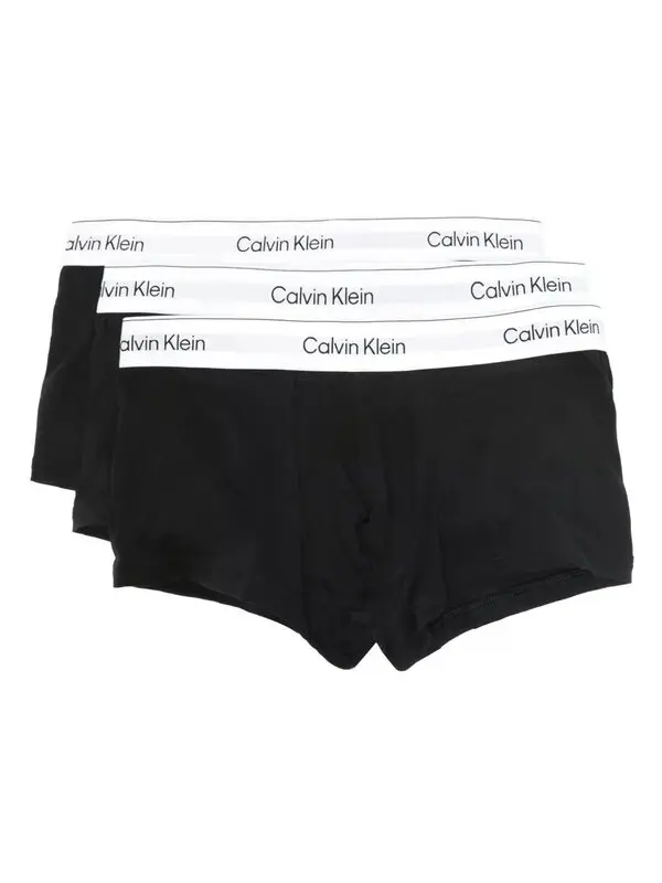 Calvin Klein Logo-waistband Briefs - Black