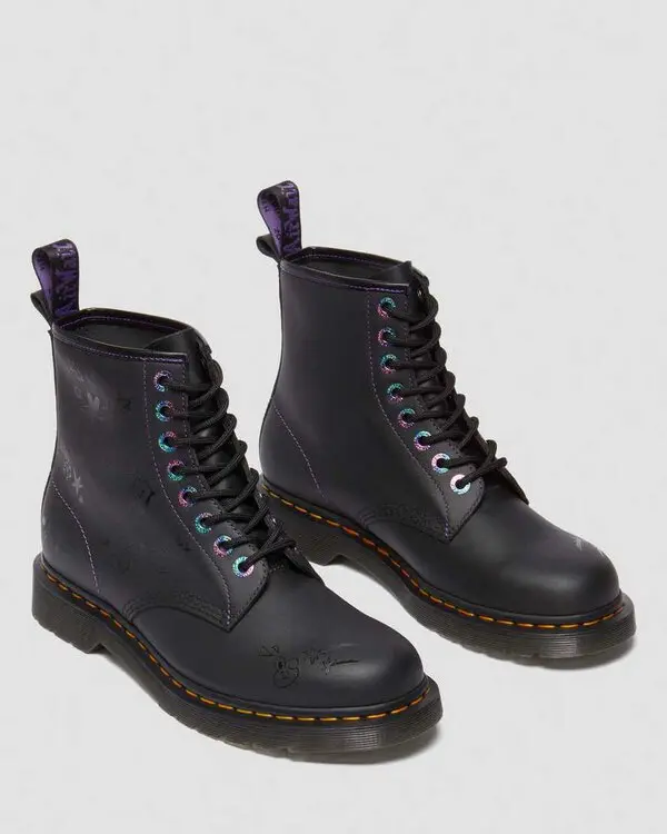 Dr. Martens 1460 Bt21 Leather Lace Up Boots - Black
