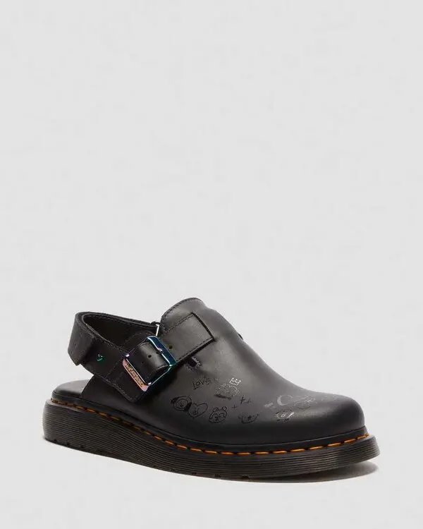 Dr. Martens Jorge Ii Bt21 Leather Slingback Mules - Black