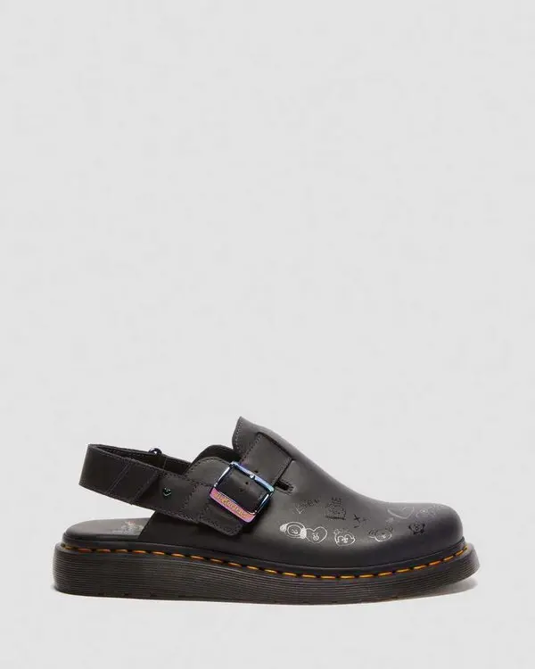 Dr. Martens Jorge Ii Bt21 Leather Slingback Mules - Black
