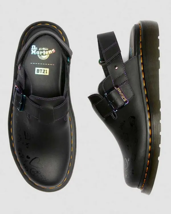 Dr. Martens Jorge Ii Bt21 Leather Slingback Mules - Black