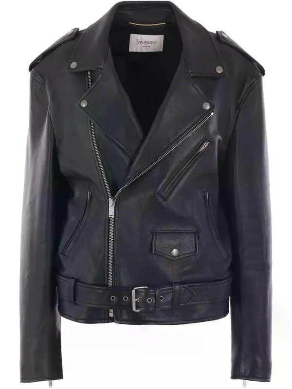 Saint Laurent Padded Leather Jacket - Black