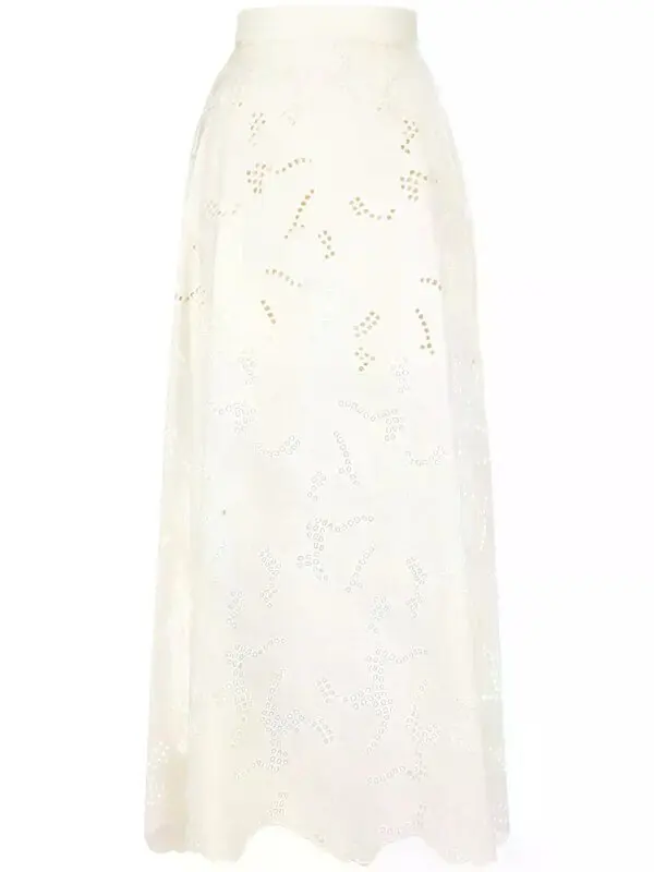 Elie Saab Embroidered Maxi Skirt