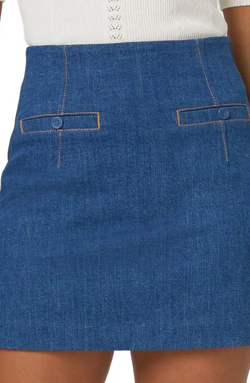 Paige Racquel Denim Mini Skirt