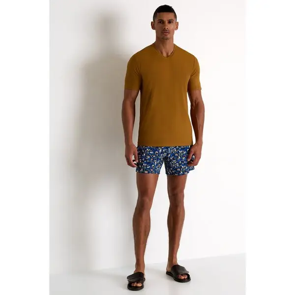 Shan Classic Fit Stretch Swim Trunks - Print