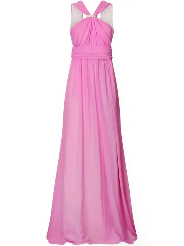 strapless open back dress Strapless Long Sparkly Prom Dress with Sheer Corset– PromGirl main image 1