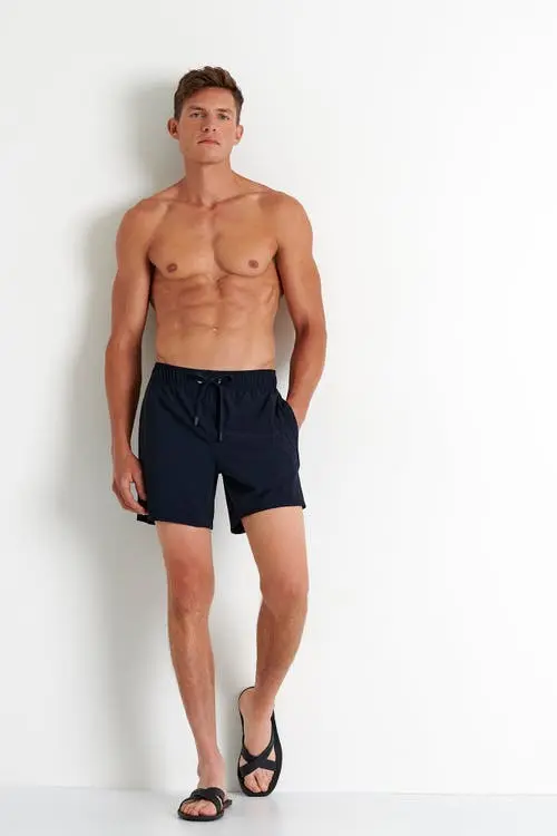 Shan Classic Fit Swim Trunks - Navy