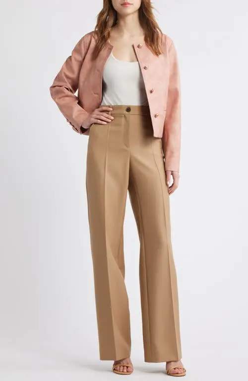Kobi Halperin Lyles Faux Leather Cropped Jacket