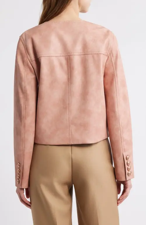 Kobi Halperin Lyles Faux Leather Cropped Jacket