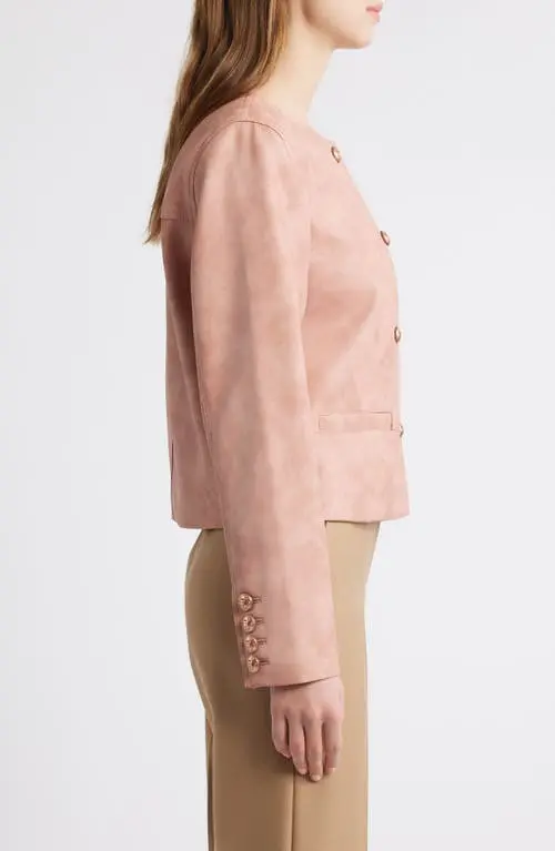 Kobi Halperin Lyles Faux Leather Cropped Jacket
