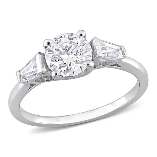 JULIANNA B. Moissanite 3-stone Ring - Sterling Silver