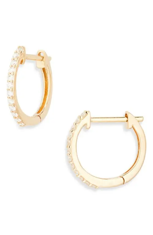 Lana Jewelry 14k Gold And Diamond Huggie Hoop Earrings - Yellow