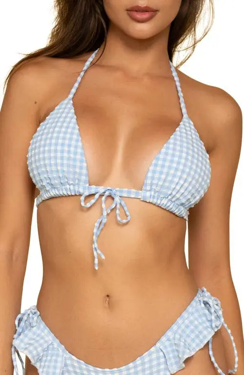 MONTCE Bikini Top - Peri Micro Gingham