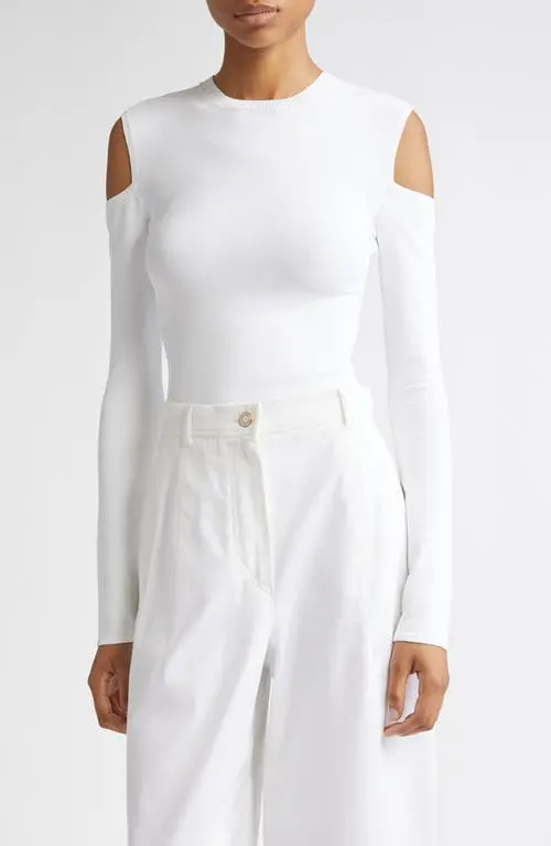 Max Mara Vik Cold-shoulder Sweater - Optical White