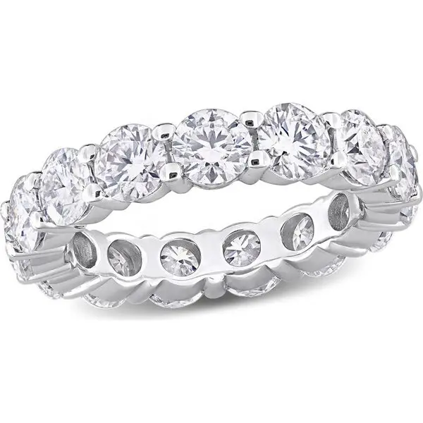 JULIANNA B. 1/2ct D.e.w. Moissanite Eternity Ring - Sterling Silver