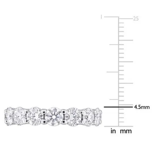 JULIANNA B. 1/2ct D.e.w. Moissanite Eternity Ring - Sterling Silver