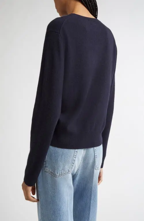 TOTEME Classic V-neck Cashmere Sweater - Navy
