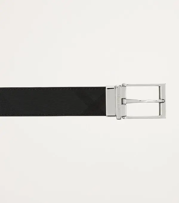 Burberry Leather And Check Reversible Belt