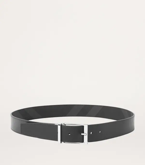 Burberry Leather And Check Reversible Belt