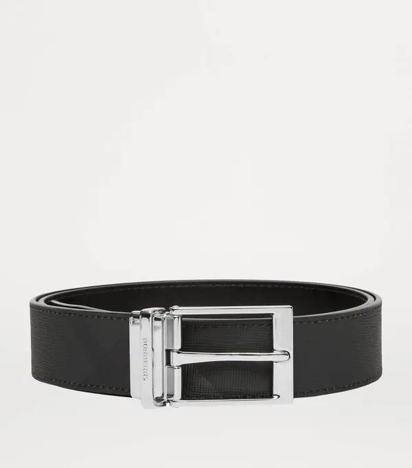 Burberry Leather And Check Reversible Belt