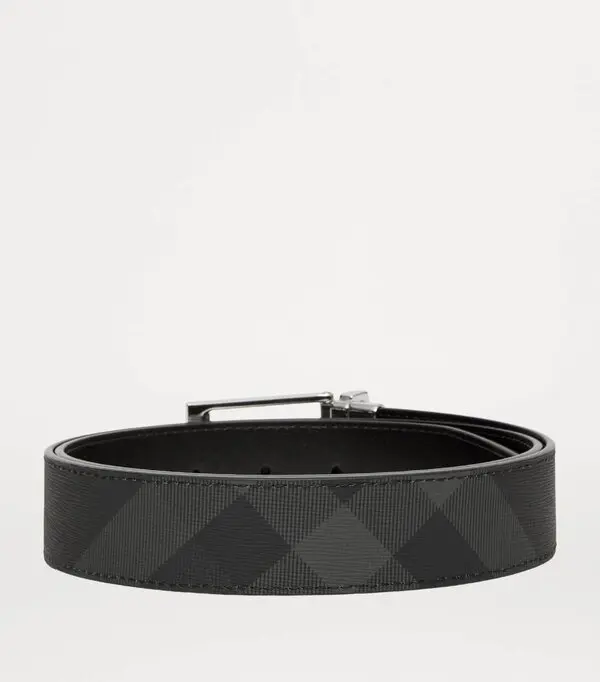 Burberry Leather And Check Reversible Belt