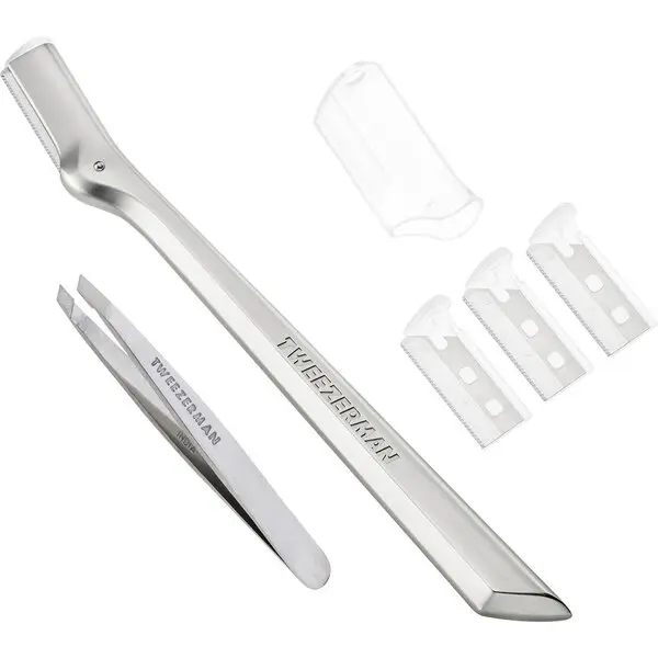 TWEEZERMAN 2-pack Brow Razor & Mini Tweezer Set - No Color
