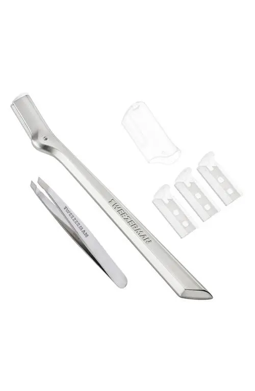 TWEEZERMAN 2-pack Brow Razor & Mini Tweezer Set - No Color