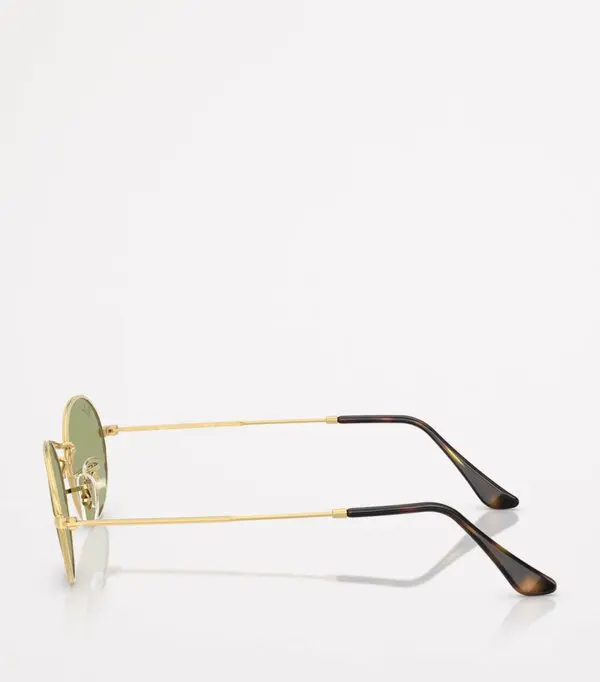 Ray-ban Oval Metal Sunglasses - Gold