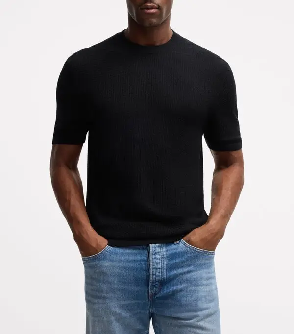 BOSS Silk Knitted T-shirt