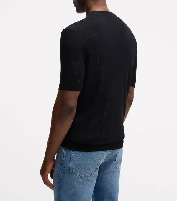 BOSS Silk Knitted T-shirt