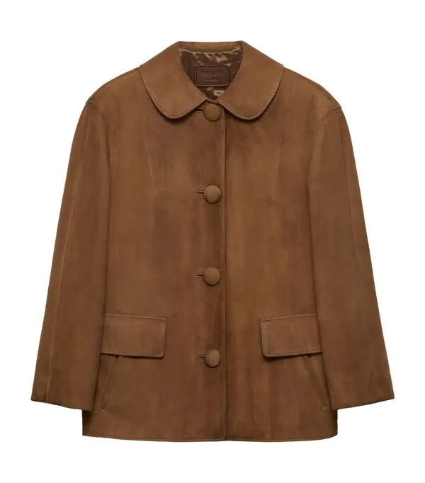 Prada Collared Suede Jacket
