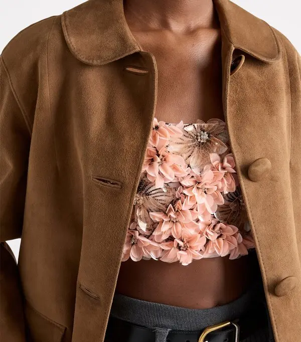 Prada Collared Suede Jacket