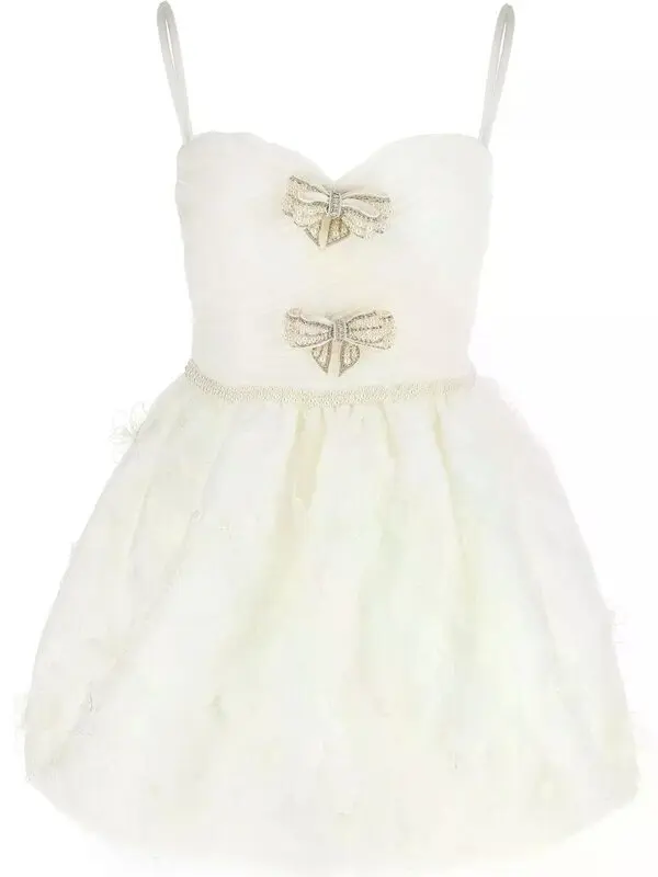 SELF-PORTRAIT Bow-detail Mini Dress