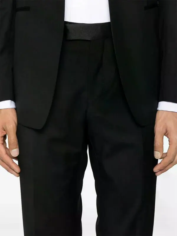 Tagliatore Satin-trim Suit - Black