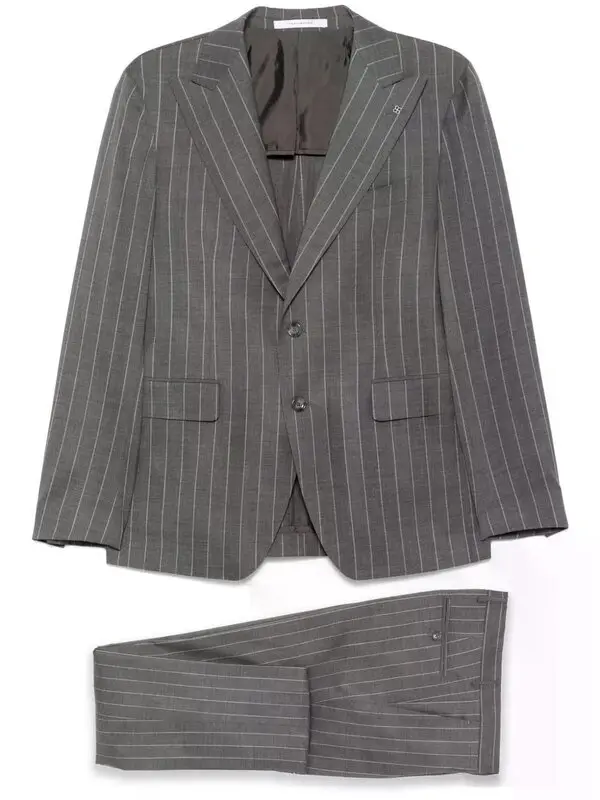Tagliatore Pinstriped Suit - Grey