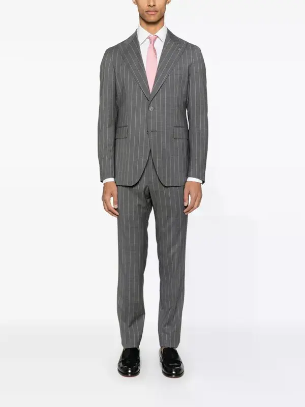 Tagliatore Pinstriped Suit - Grey