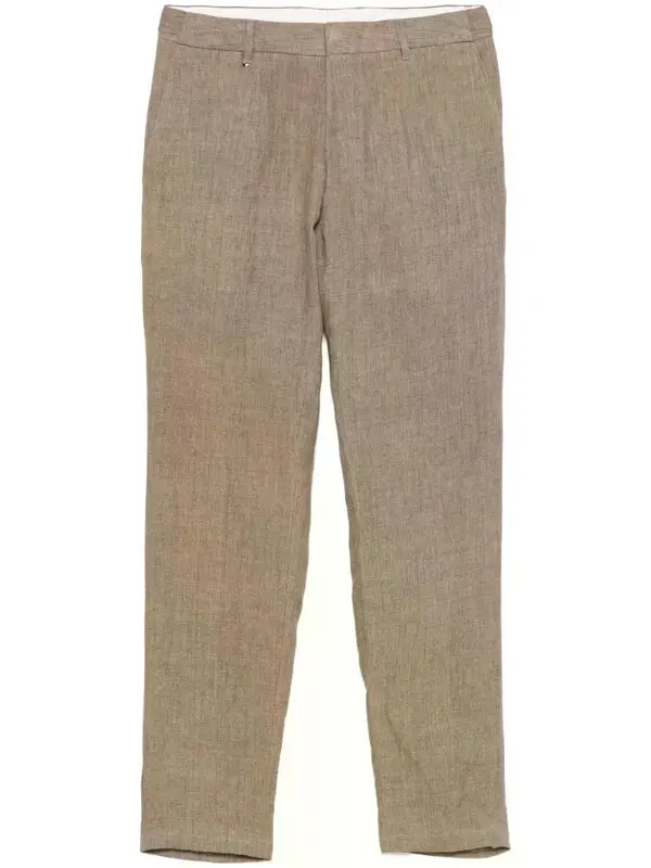BOSS Linen Tailored Trousers - Neutrals