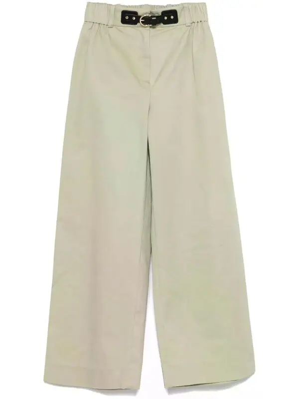 Maje Embossed Logo Trousers - Green