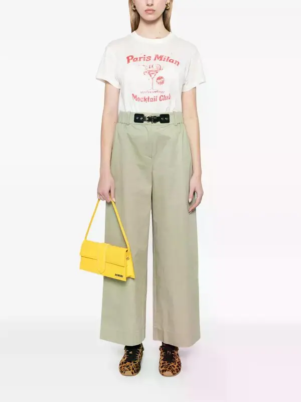Maje Embossed Logo Trousers - Green