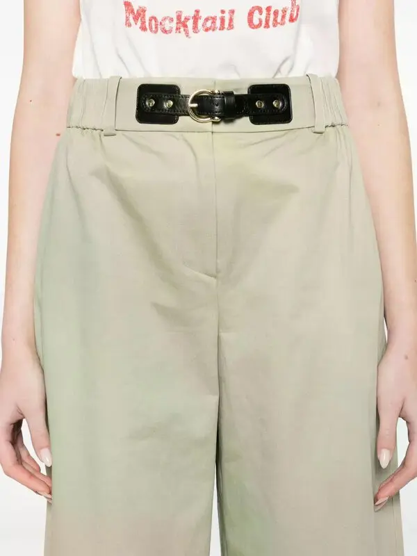 Maje Embossed Logo Trousers - Green