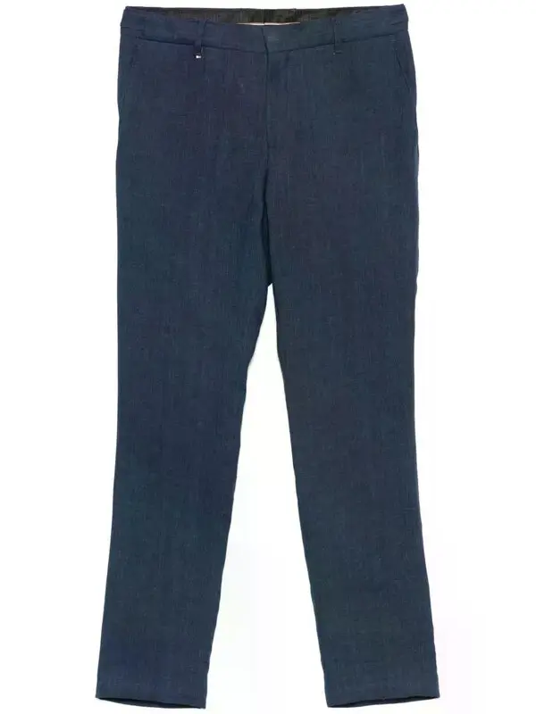 BOSS Linen Tailored Trousers - Blue