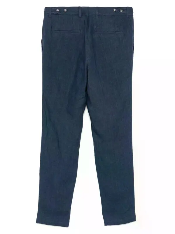 BOSS Linen Tailored Trousers - Blue