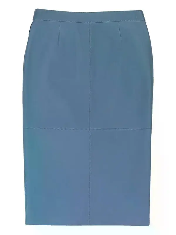 Loro Piana Wrap-effect Leather Pencil Skirt