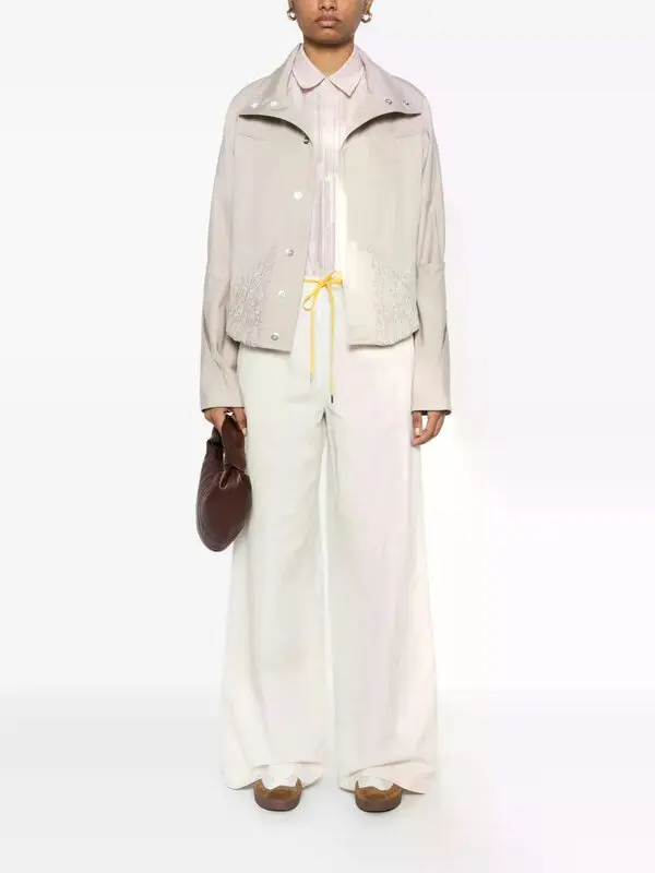 Aspesi Contrasting-belt Trousers - Neutrals